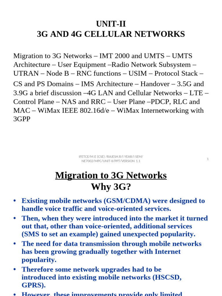 Unit-2 PPT (1) | PDF | Channel Access Method | Lte (Telecommunication)