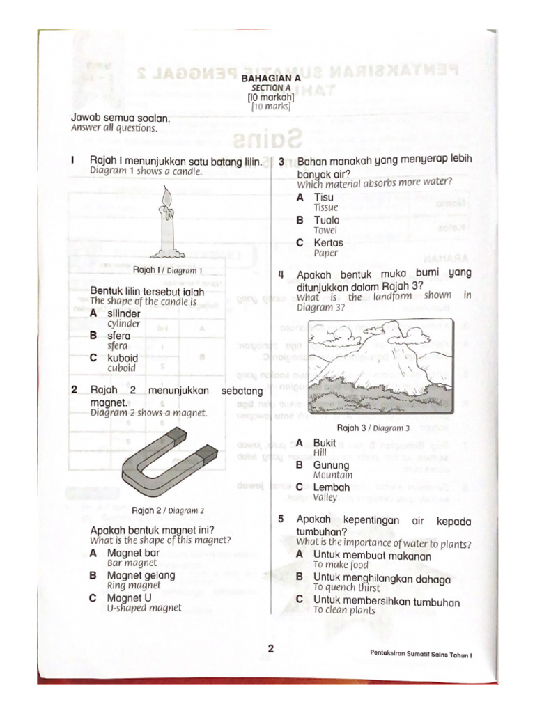 SAINS_Sains Tahun 1 | PDF