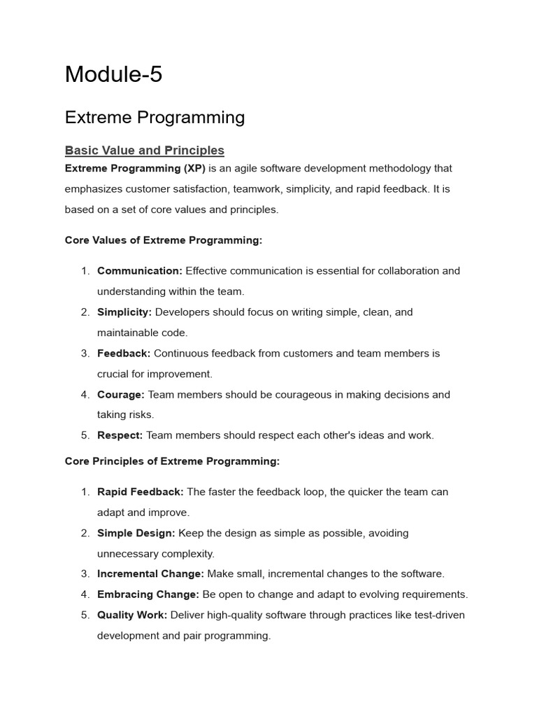 Agile Module-5 | PDF | Computer Programming | Software Engineering