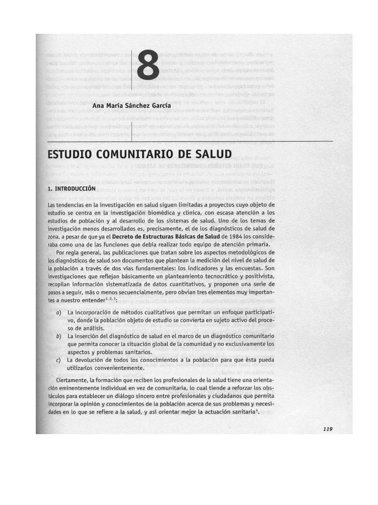 Lectura Estudio - Comunitario Capitulo 8 | PDF