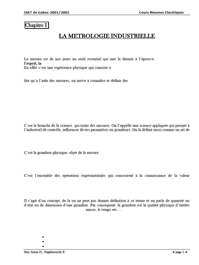 Définition et Importance des Mesures | PDF | Métrologie | Quantité