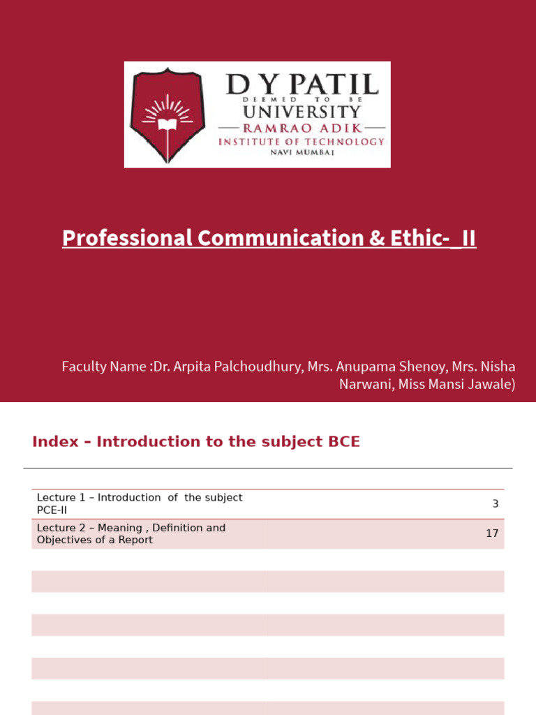 PCE II - Lecture 1 2 Unit 1 | PDF | Communication | Learning