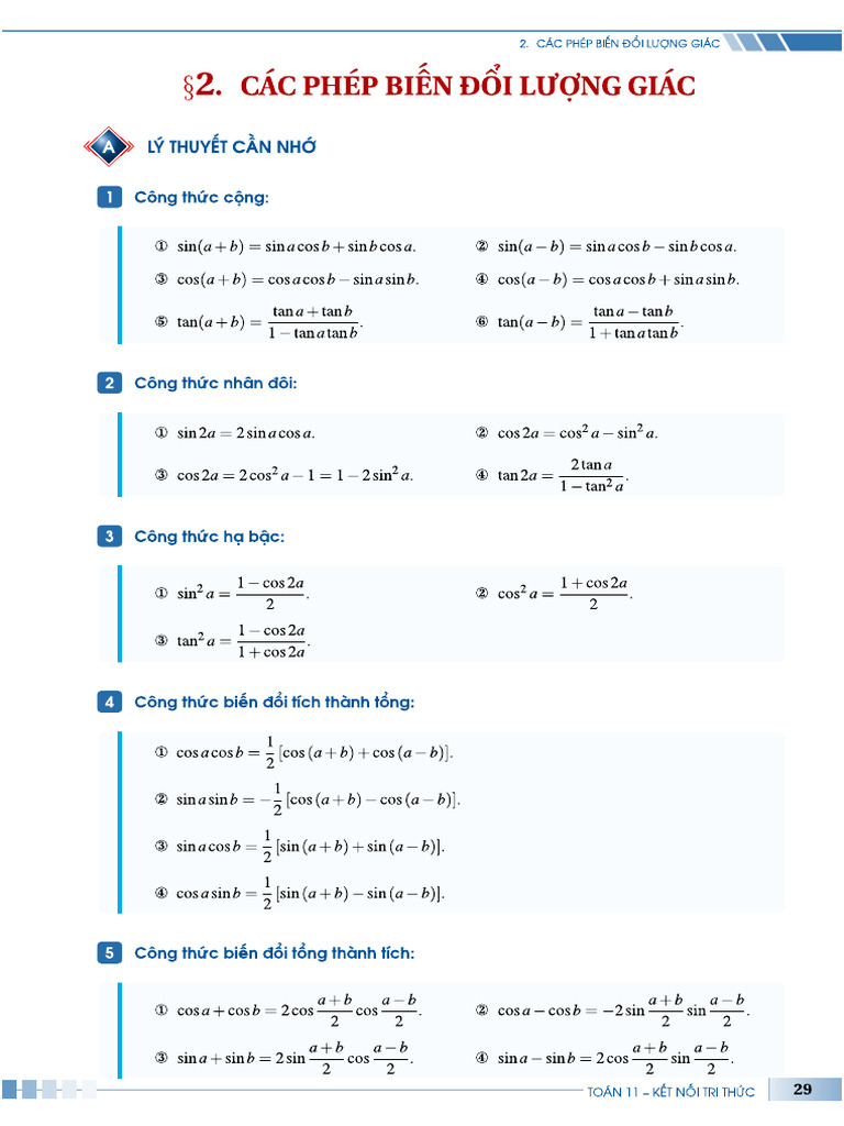 1d1-B2-Các Phép Bdlg-Dap An-Phe | PDF