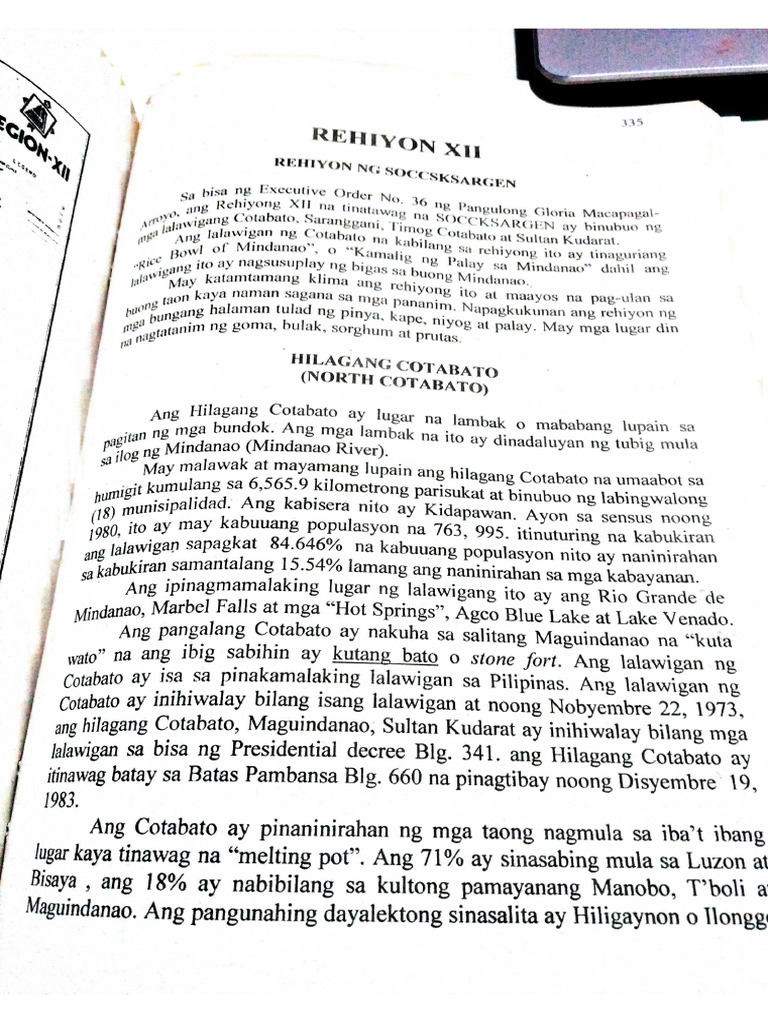 Rehiyon 12 | PDF