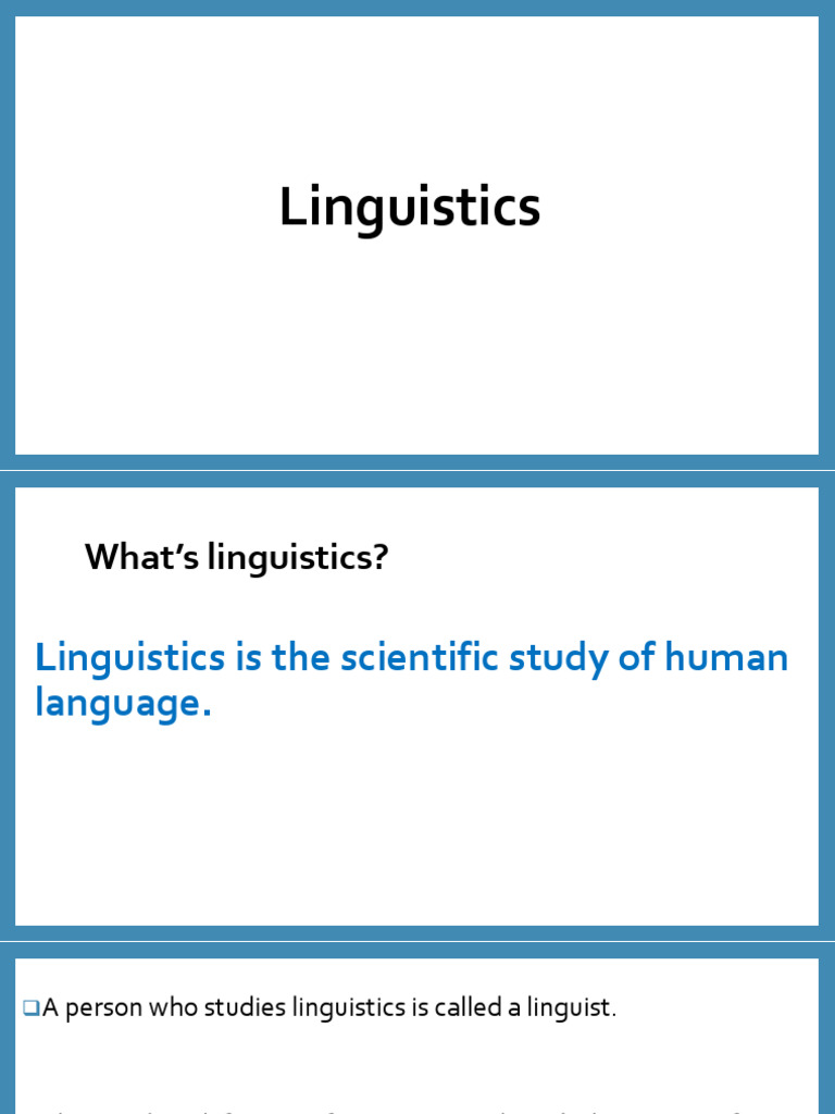Linguistics PPT Lecture 1 PDF | PDF | Communication | Linguistics
