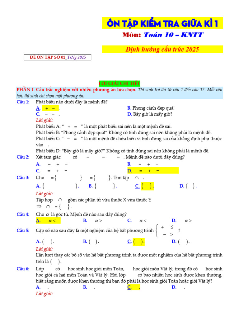 Đ.A Ôn GKI-Đề 1 | PDF