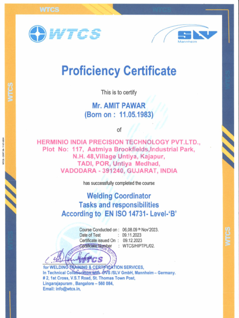 EN-Welding Certificate | PDF