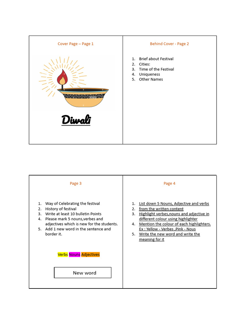 Festival Flashcard Booklet Sample | PDF