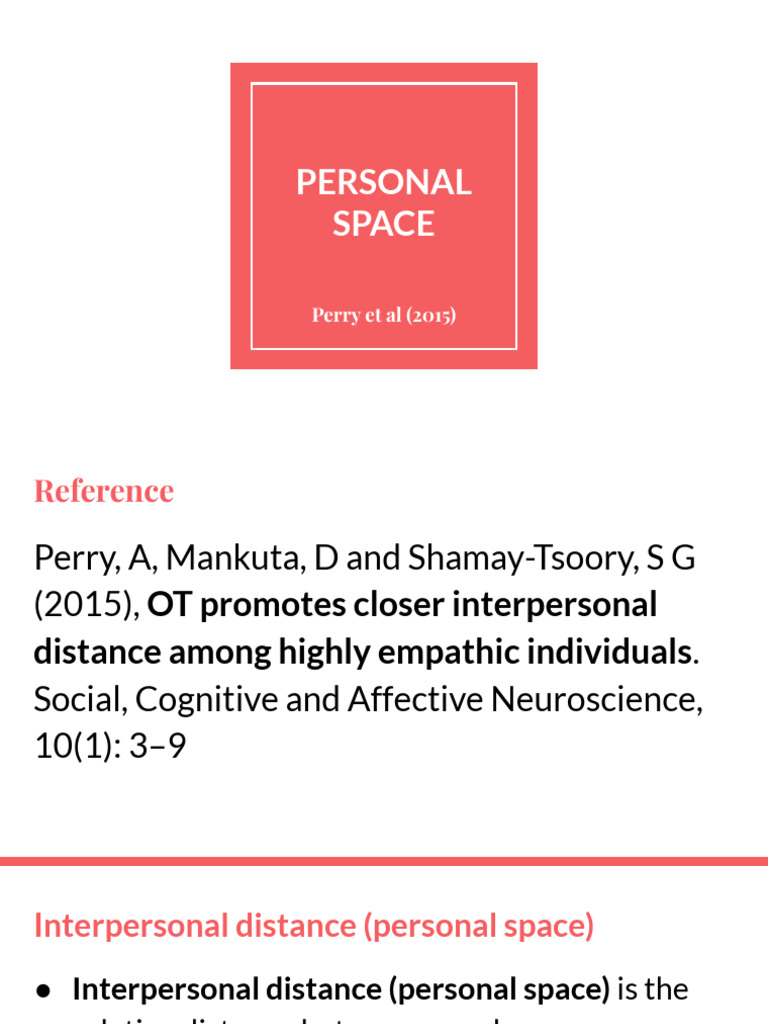 Personal Space | PDF | Empathy | Experiment