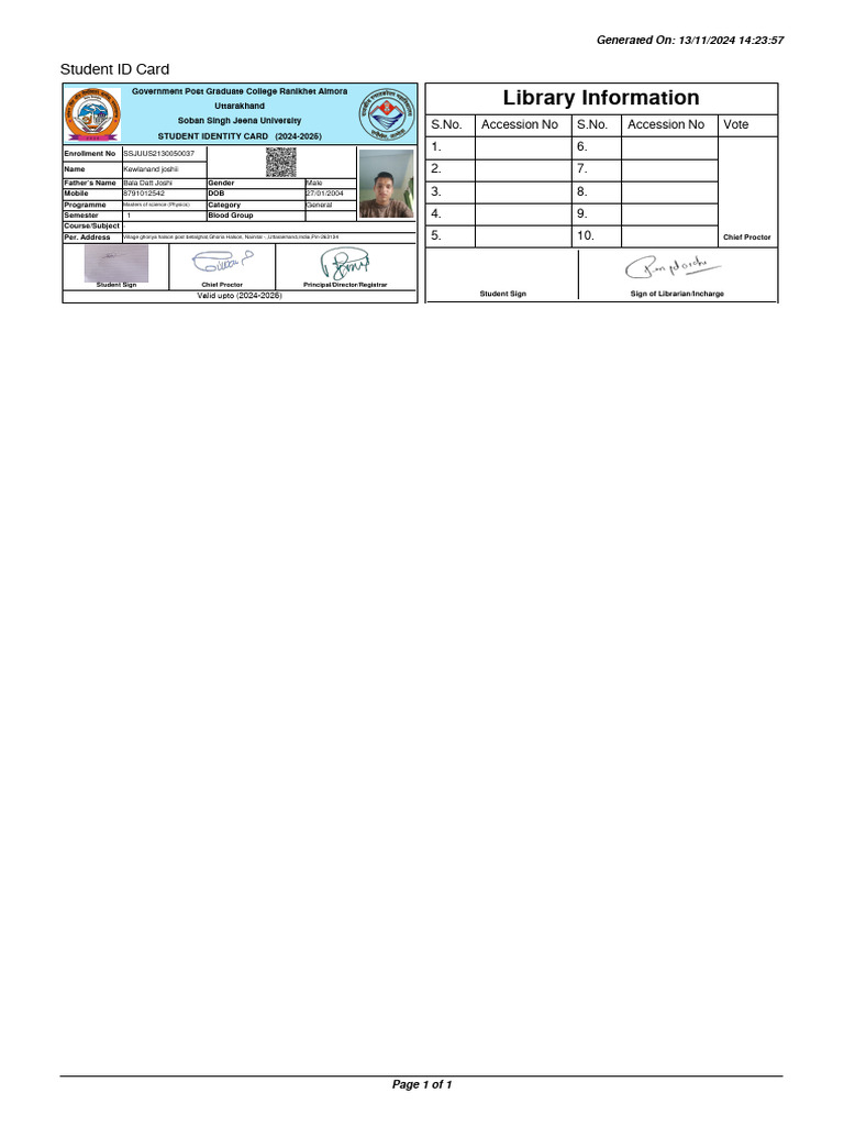 Id Card | PDF