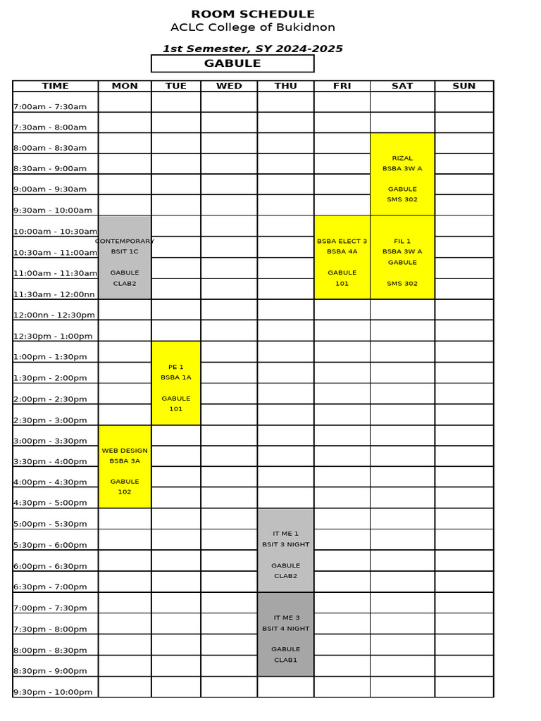Proctorial Faculty Grid 08232024 Copy | PDF