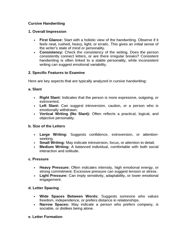 Cursive Handwriting | PDF | Extraversion And Introversion | Graphology