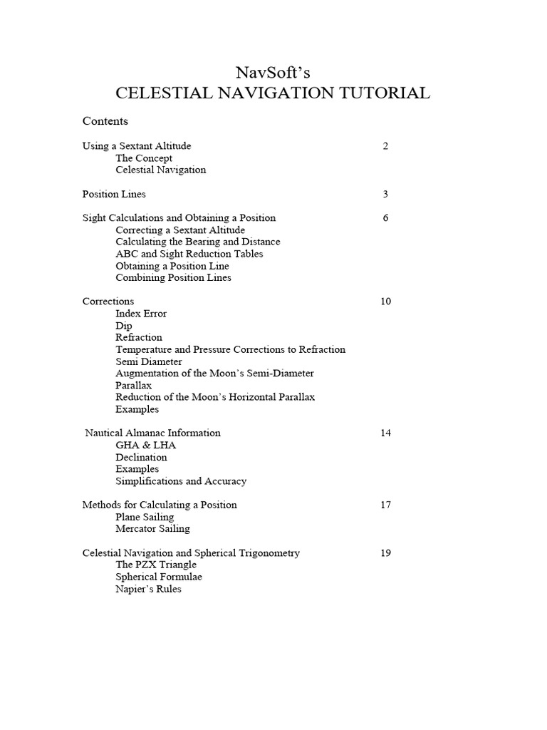 Celestial_Navigation_Tutorial | PDF | Horizon | Navigation