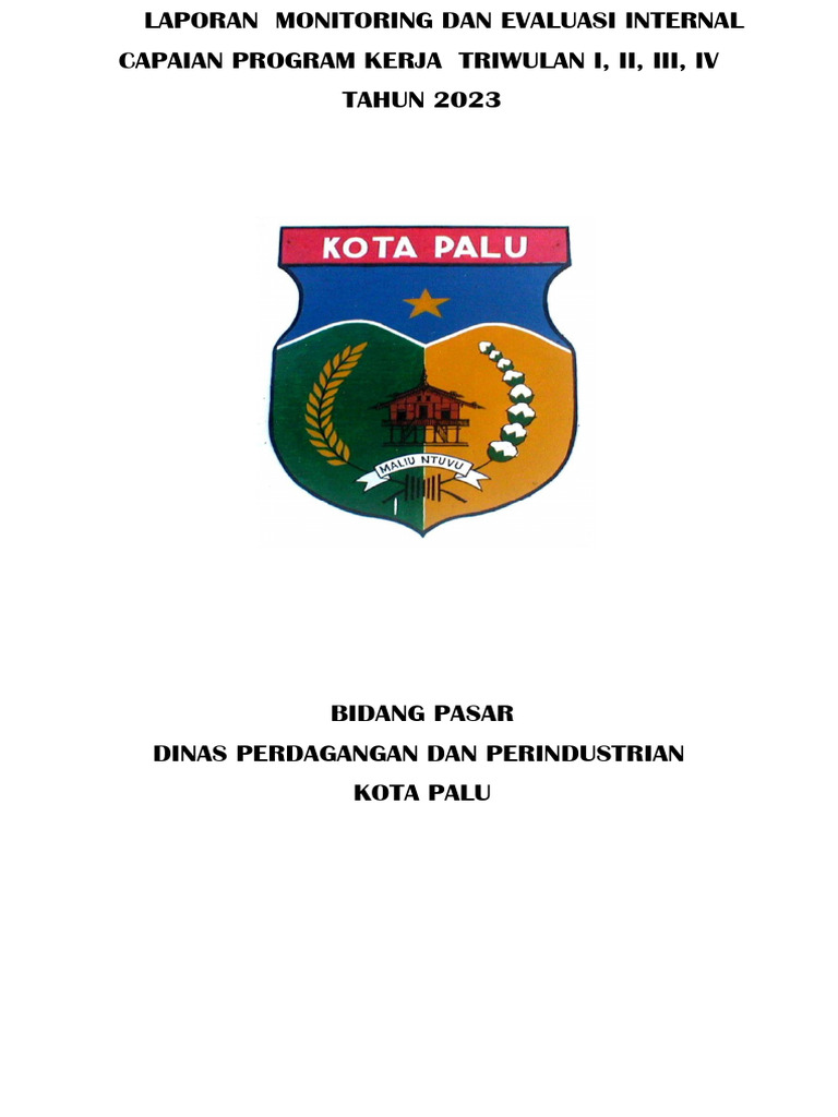 Laporan Monev Internal Bidang Pasar 2023 | PDF