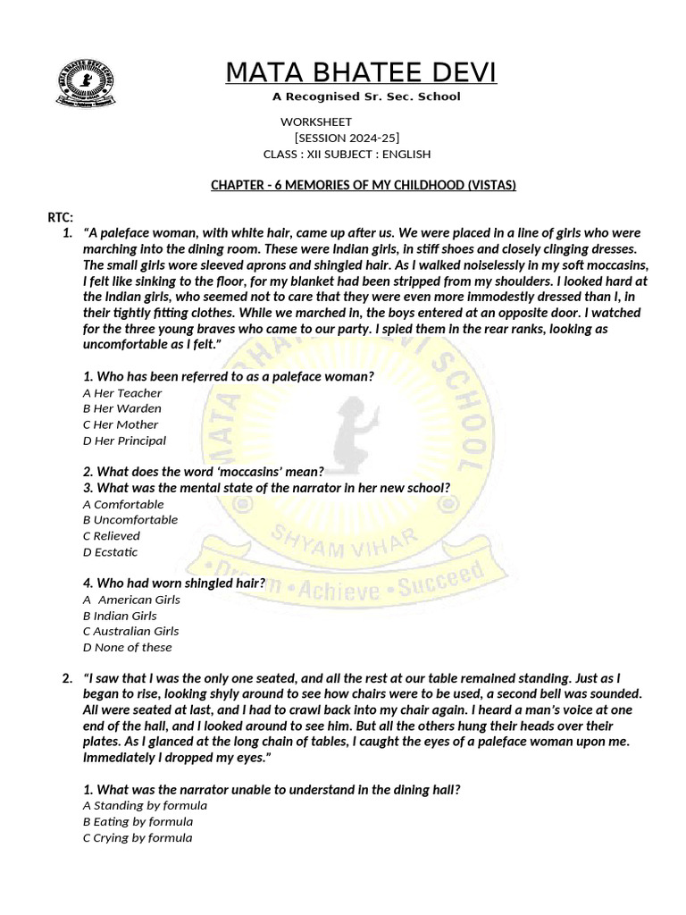 1731399673667_WORKSHEET_CH_6_ENGLISH_VISTAS | PDF