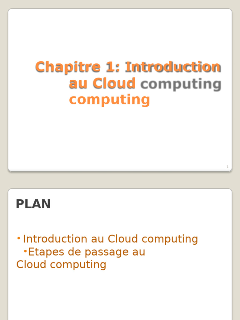 Cours 1 | PDF | Cloud computing | Informatique
