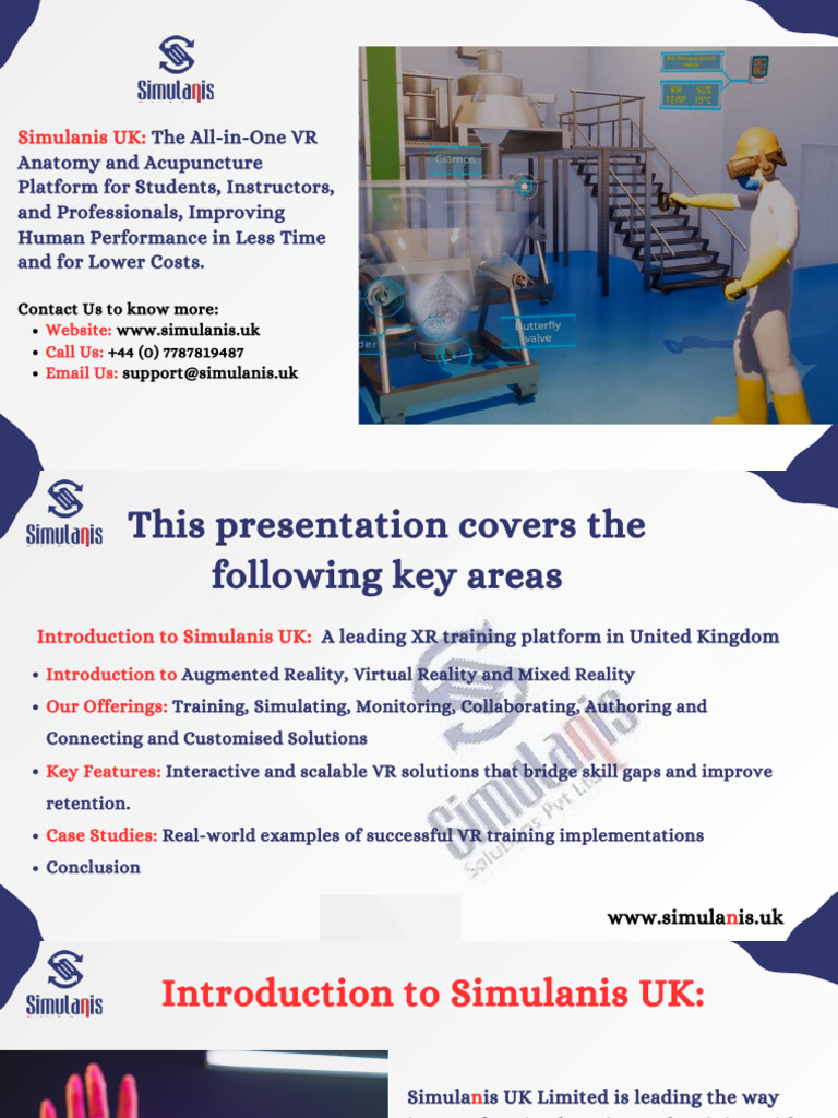 Complete Introduction To Simulanis UK Limited | PDF | Augmented Reality | Virtual Reality
