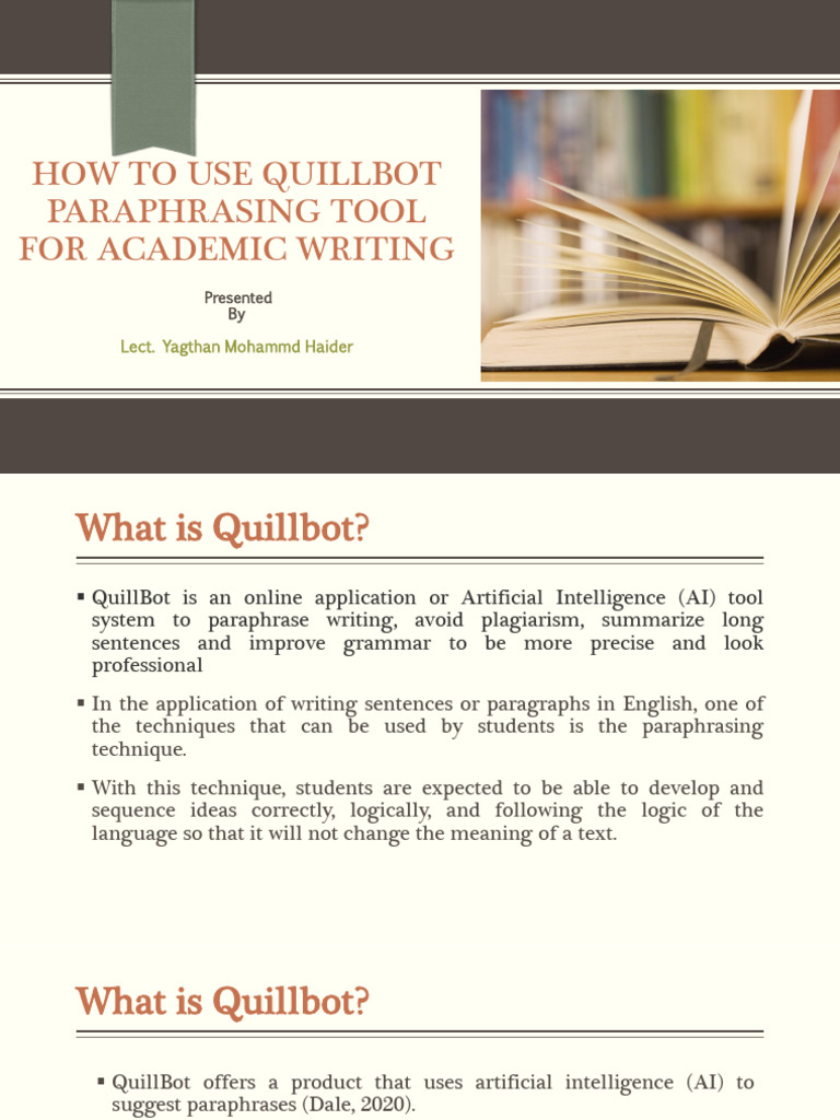 How To Use Quillbot Paraphrasing Tool For Academic WRITING | PDF | Plagiarism | Turnitin