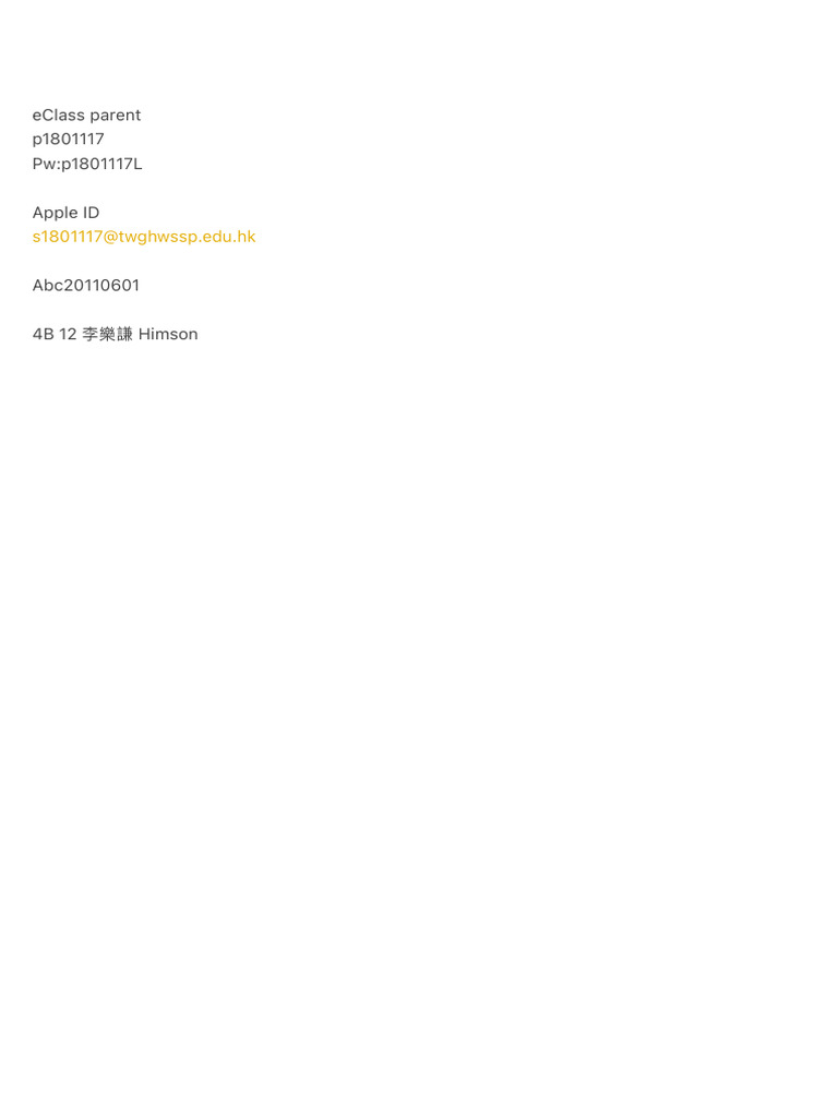 EClass Parent 2 | PDF