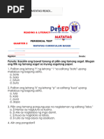 Grade 1 - Mathematics - 1ST PERIODICAL TEST 2018 TAGALOG | PDF