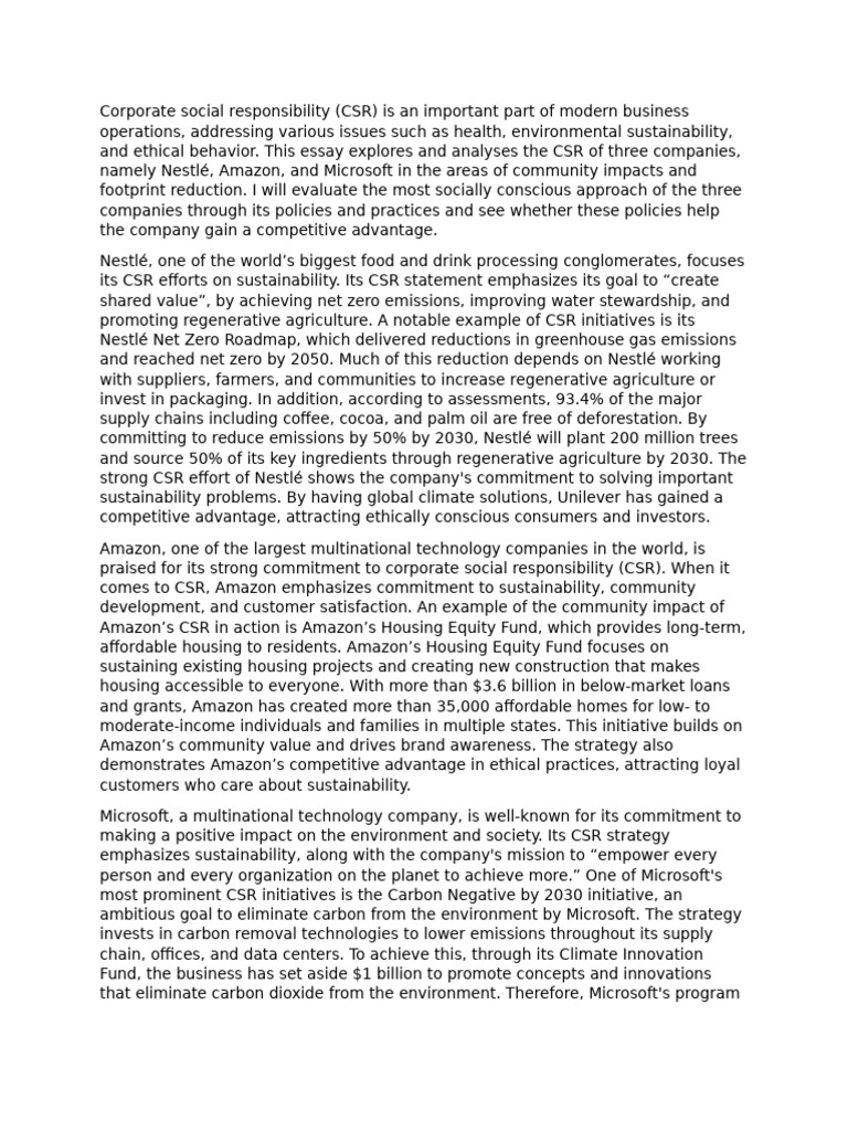 Corporate Social Responsibility Pdf Corporate Social Responsibility