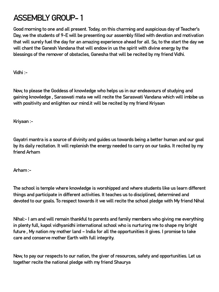 ASSEMBLY GROUP | PDF | Indian Religions