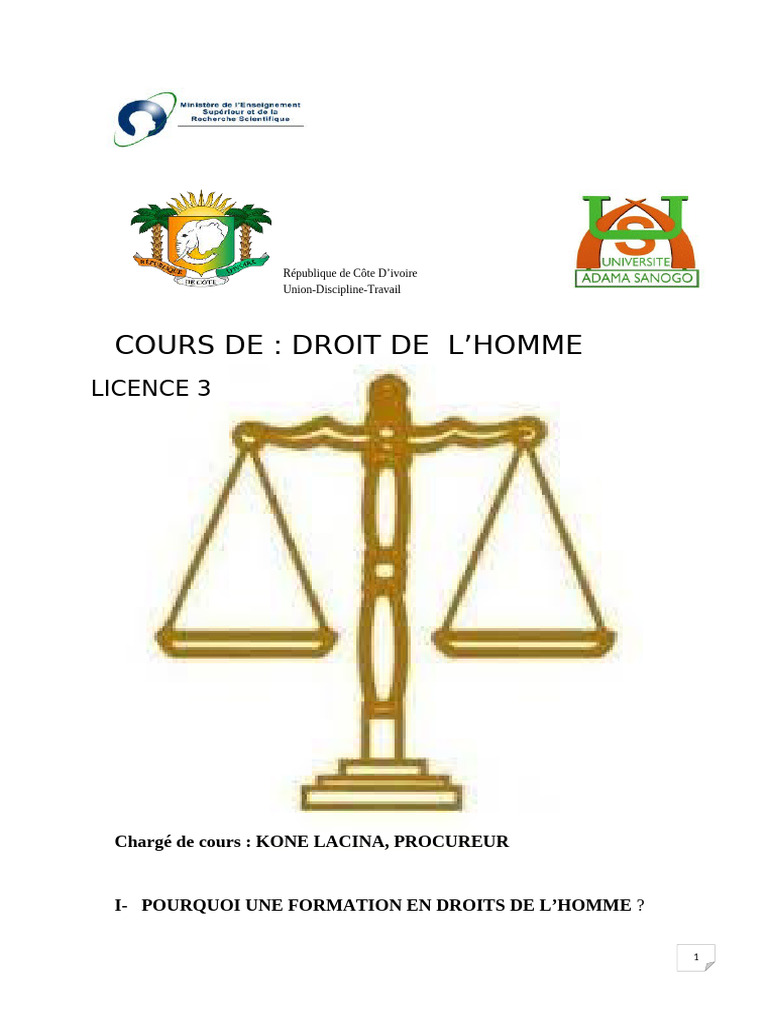 Dignité humaine et droits de l'homme | PDF | Droits de l'homme | Droits ...