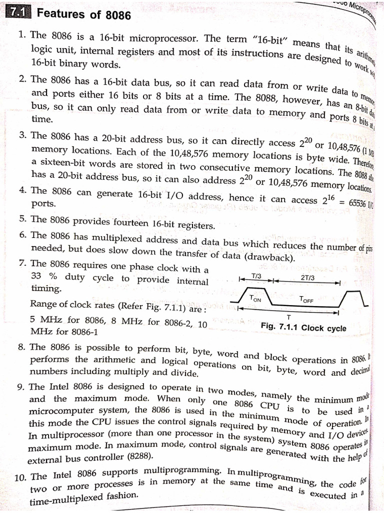 8086 Architecture and Register Section | PDF