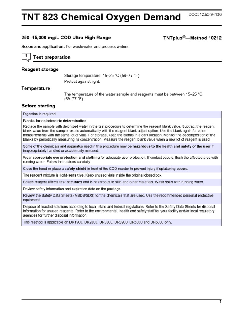 COD TNT 823 | PDF | Chemical Substances | Materials