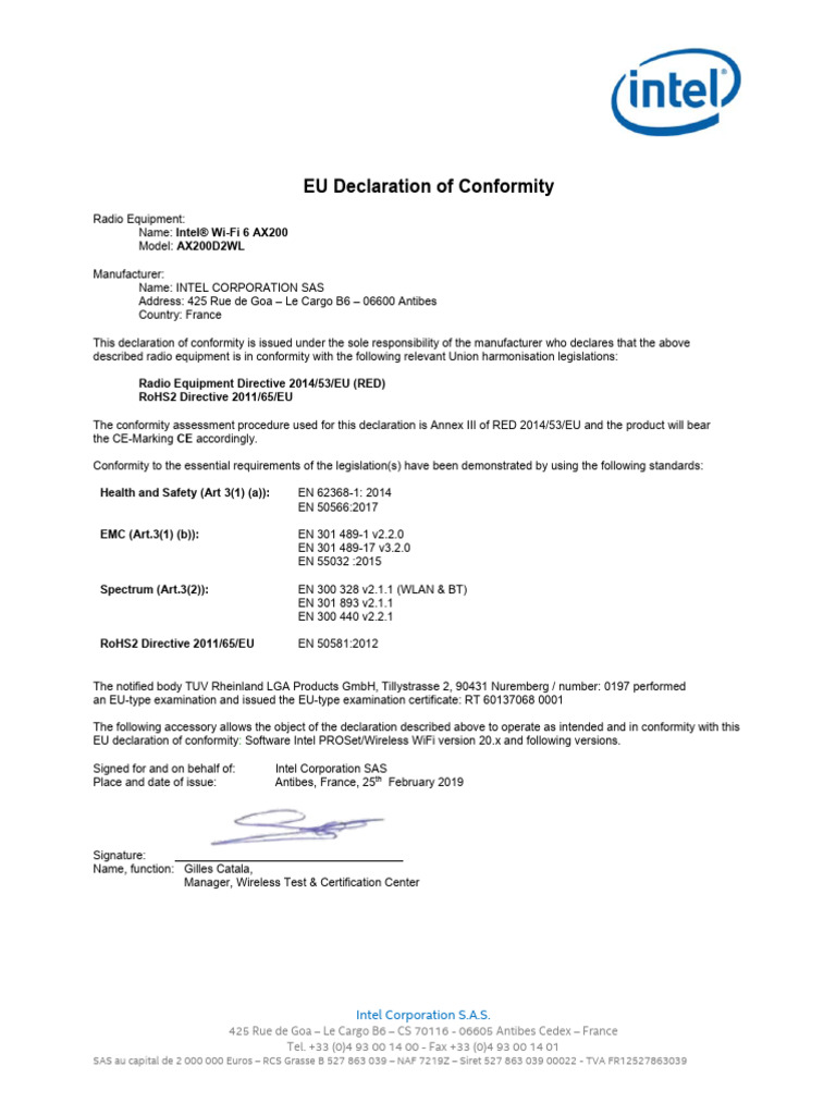 Eu Red Doc Ax200d2wl | PDF