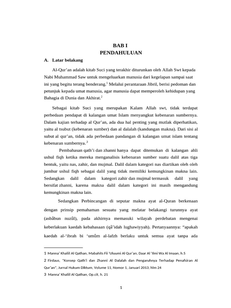 Konsep Qathi Dan Zanni & Konsep Dasar Lafaz Amm Dan Khas | PDF