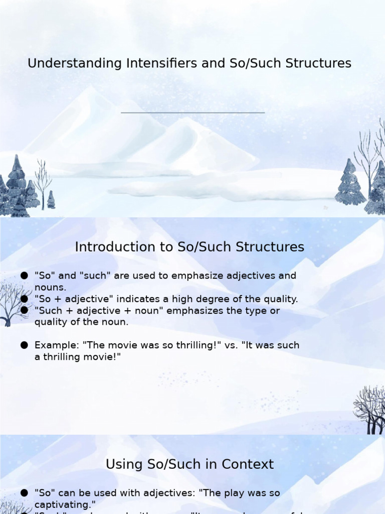 So_Such Structures and Intensifiers | PDF