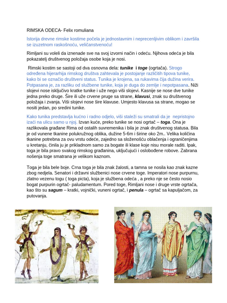 Rimska Odeca | PDF