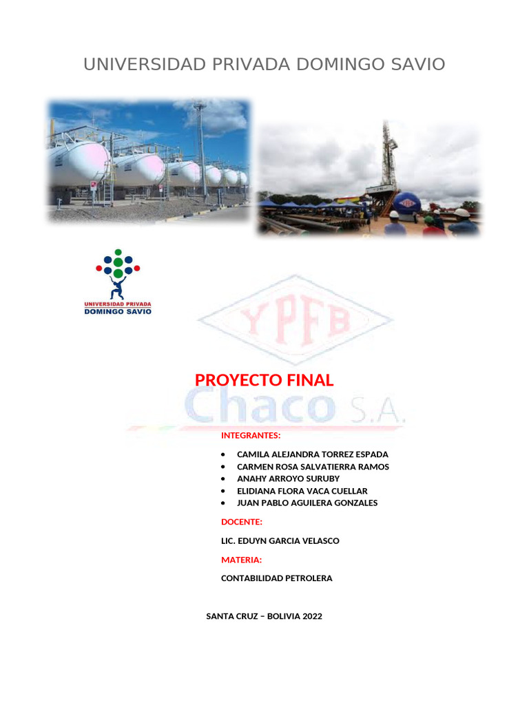 Informe de YPFB Chaco S.A. 2022 | PDF | Petróleo | Activo fijo