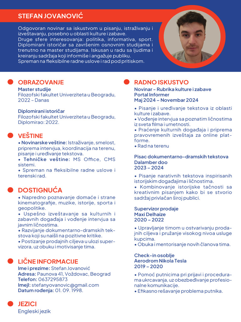 Stefan Jovanović CV | PDF