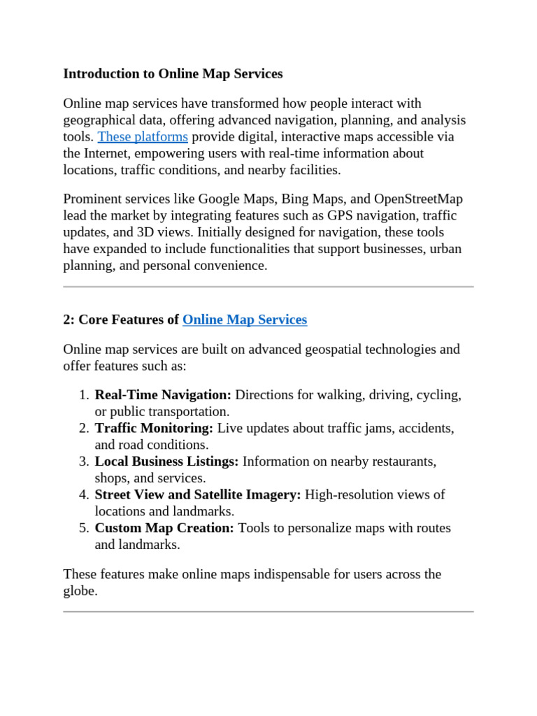 Introduction To Online Map Services | PDF | Map | Computing