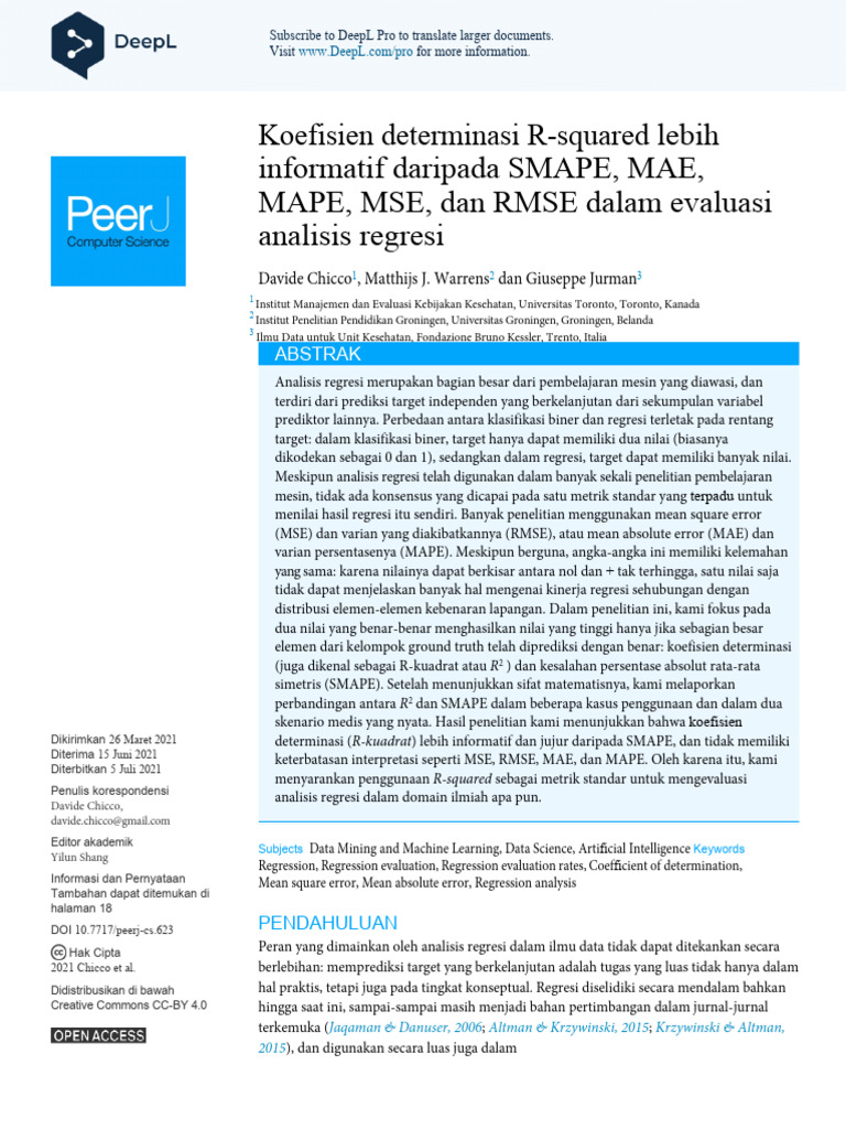 The - Coefficient - of - Determination - R-Squared - Is - More Id | PDF