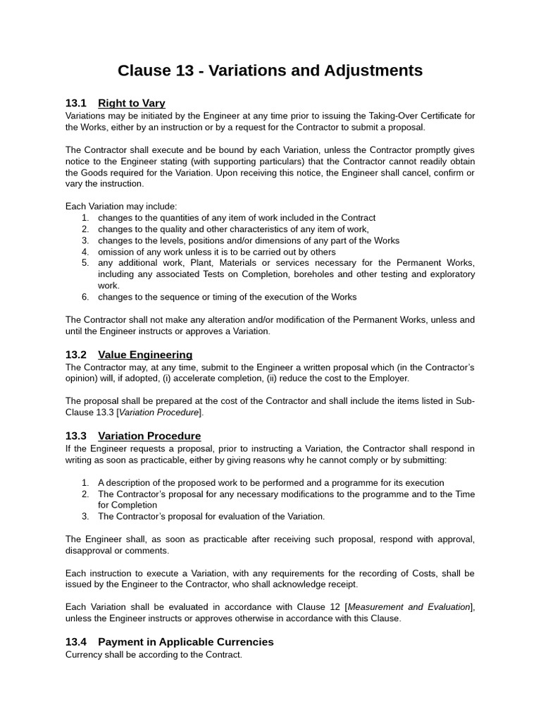 Construction Contract Variations Guide | PDF | Receipt | Business