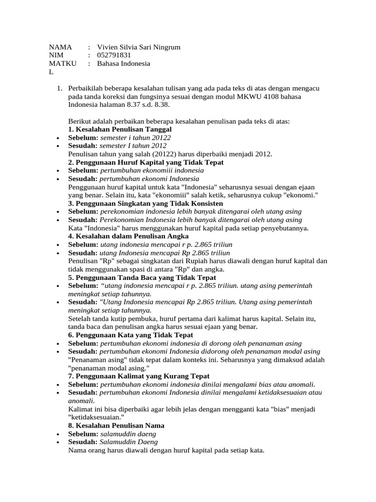 Tugas B. Indonesia | PDF