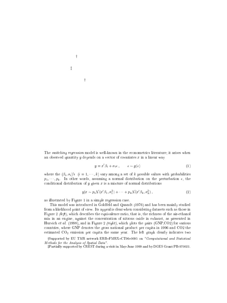 Hurn - Mixture of Regression | PDF | Regression Analysis | Statistical Inference