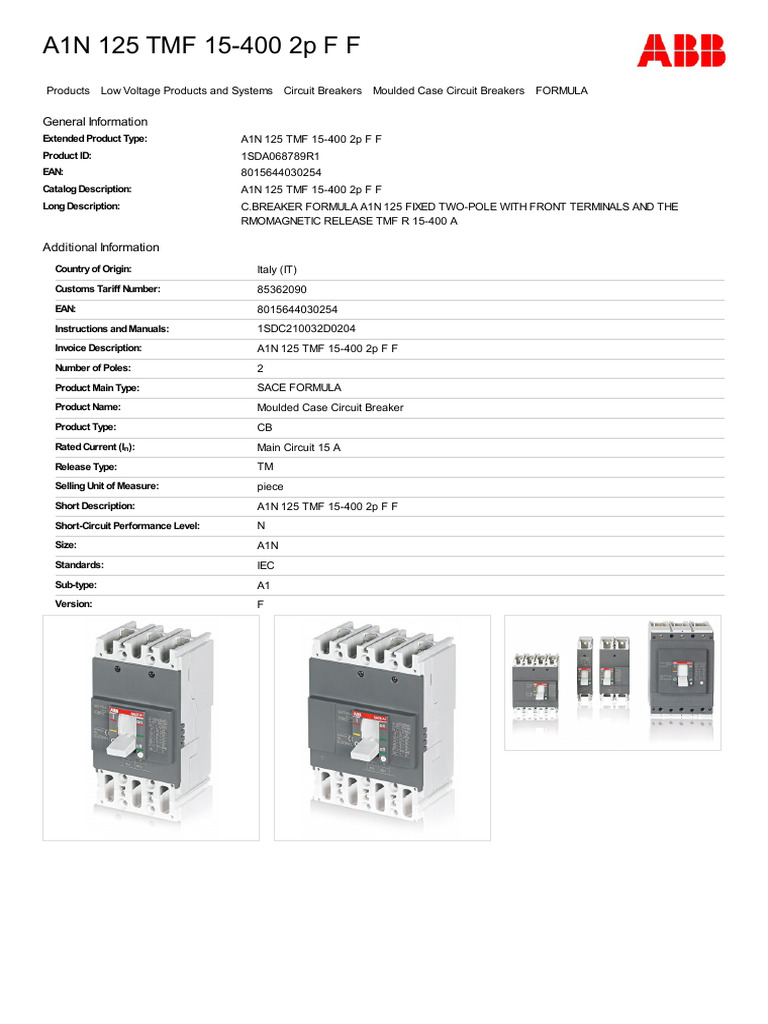 SPP1 Aces Tech MCCB3 | PDF