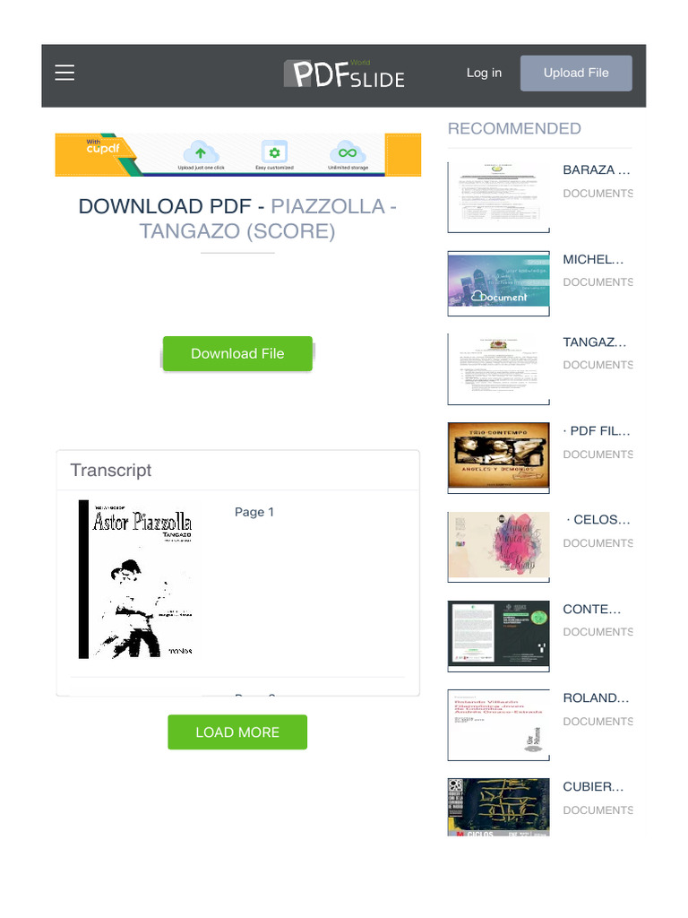 (Download PDF) Piazzolla - Tangazo (Score) | PDF | Software | Computing