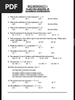 Class 8 Maths - Algebraic Expressions and Identities CBSE Worksheets ...