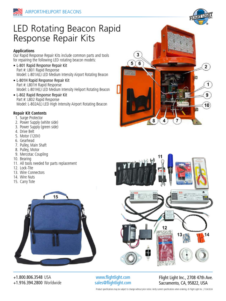 LED-Rotating-Beacon-Rapid-Response-Repair-Kits | PDF