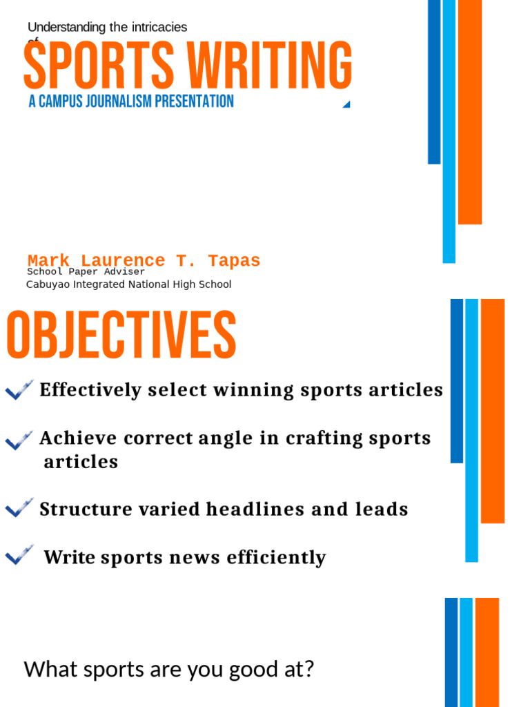Mastering Sports Writing Techniques | PDF | Volleyball | Sports