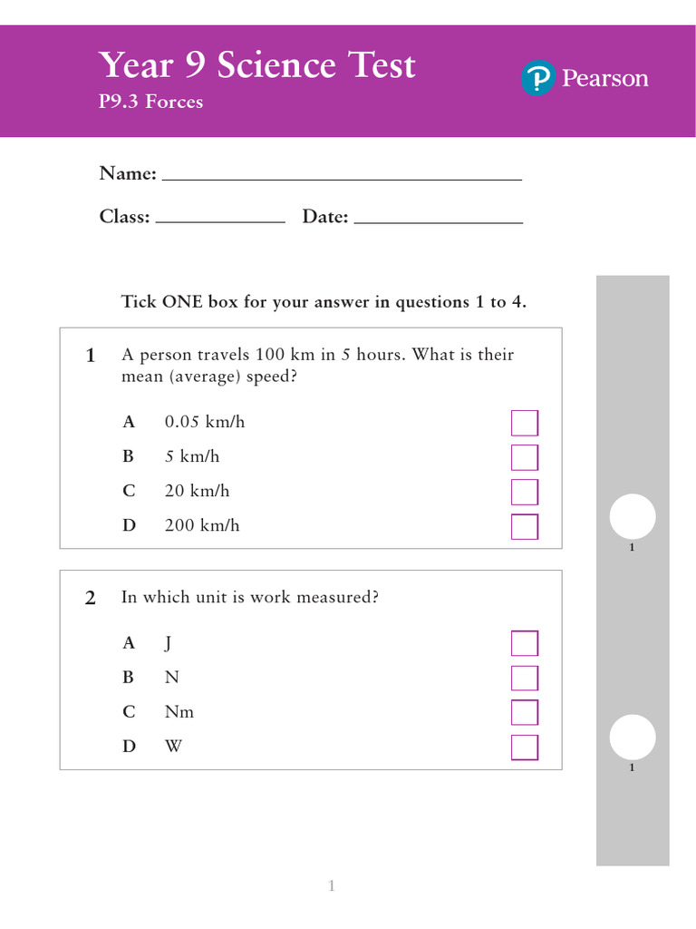 Unit I Exam | PDF | Speed