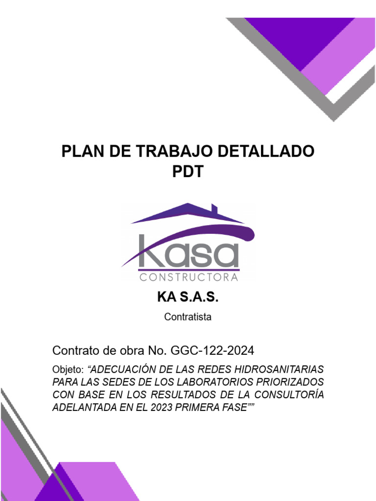 Plan de Trabajo Detallado | PDF