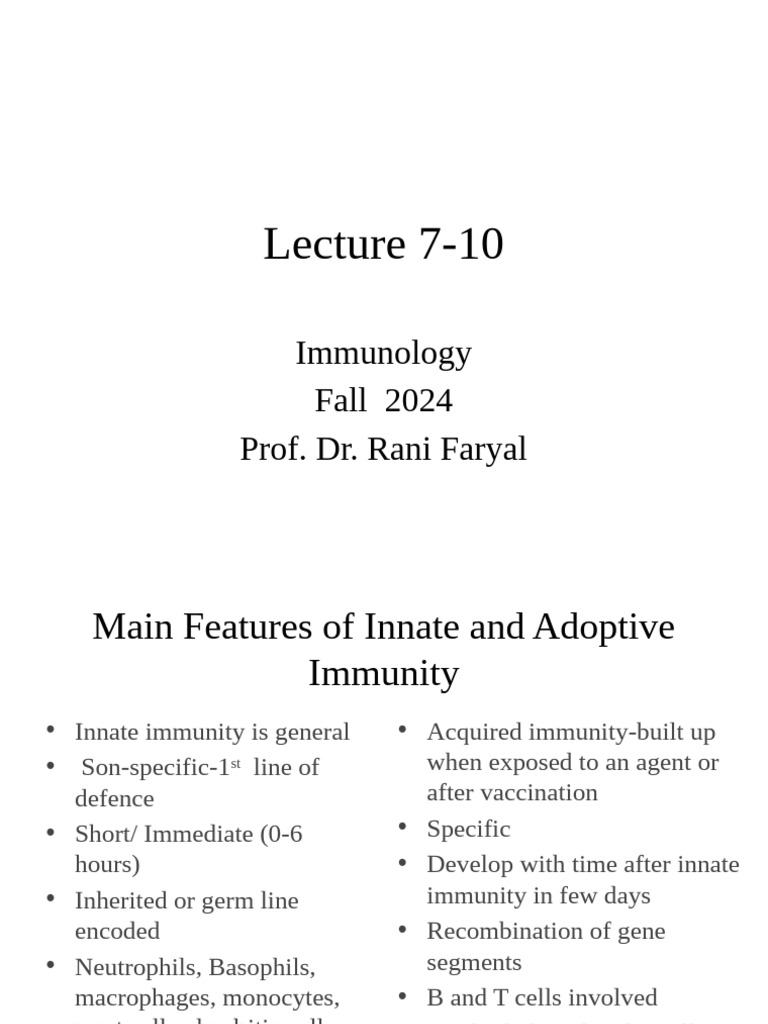 Innate vs Adaptive Immunity Overview | PDF | Natural Killer Cell | Cytokine