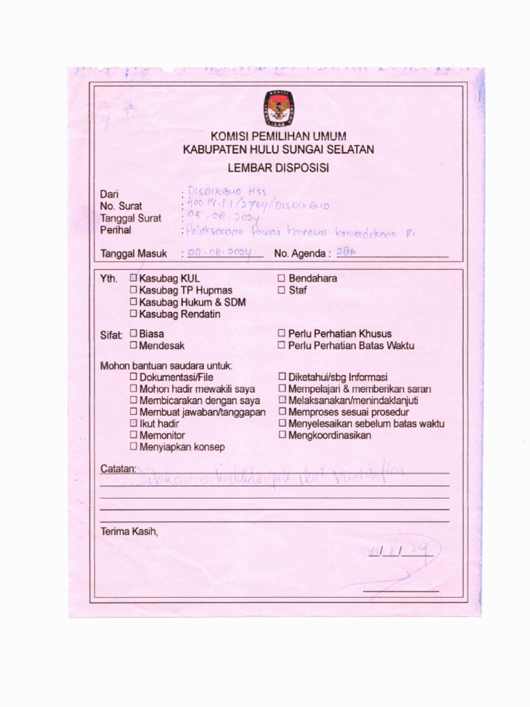 Surat Pawai Kemerdekaan RI | PDF