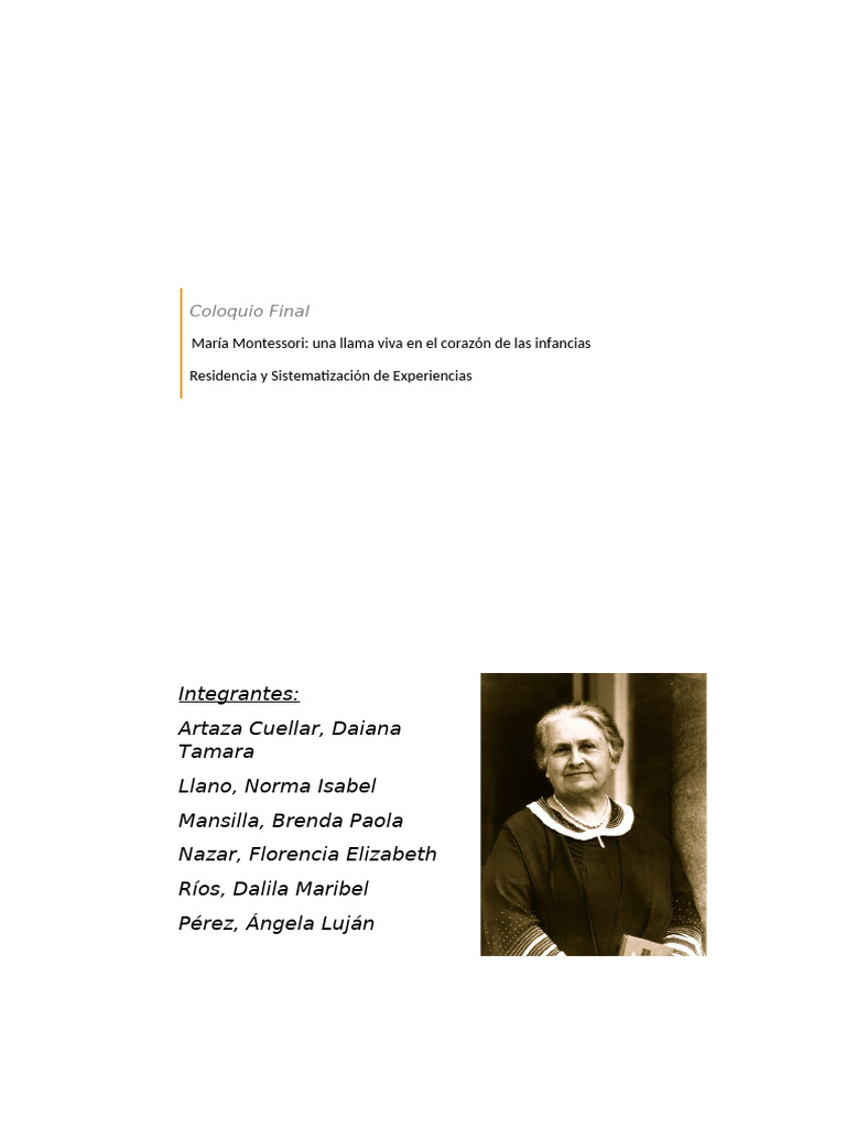 Teatro Montessori Reflexiones Pedagógicas Pdf Educación Montessori